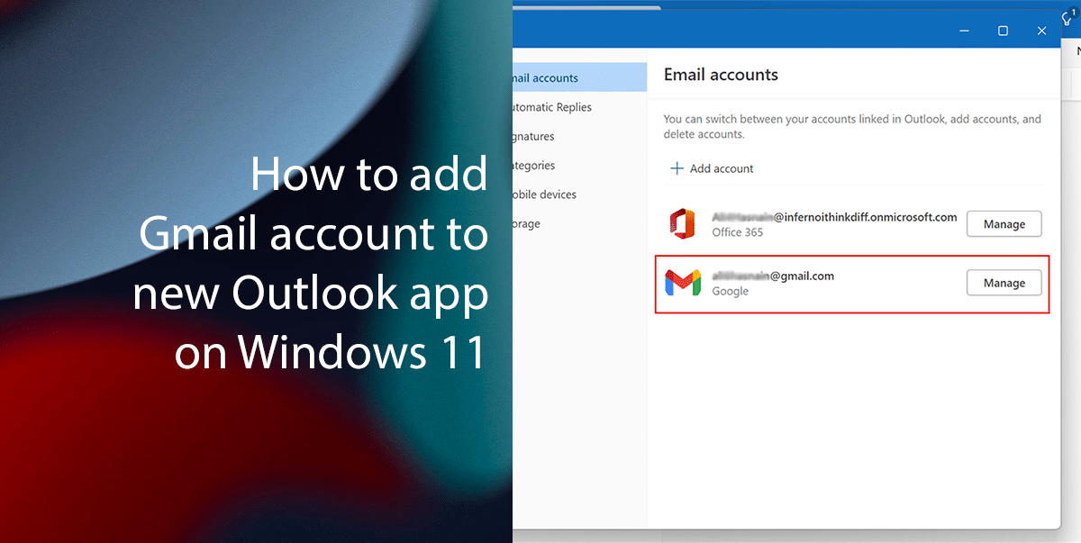 Windows11の新しいOutlookアプリにGmailアカウントを追加する方法 - グローバルギーク