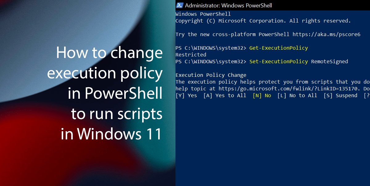 Windows11でスクリプトを実行するためにPowerShellの実行ポリシーを変更する方法 - グローバルギーク